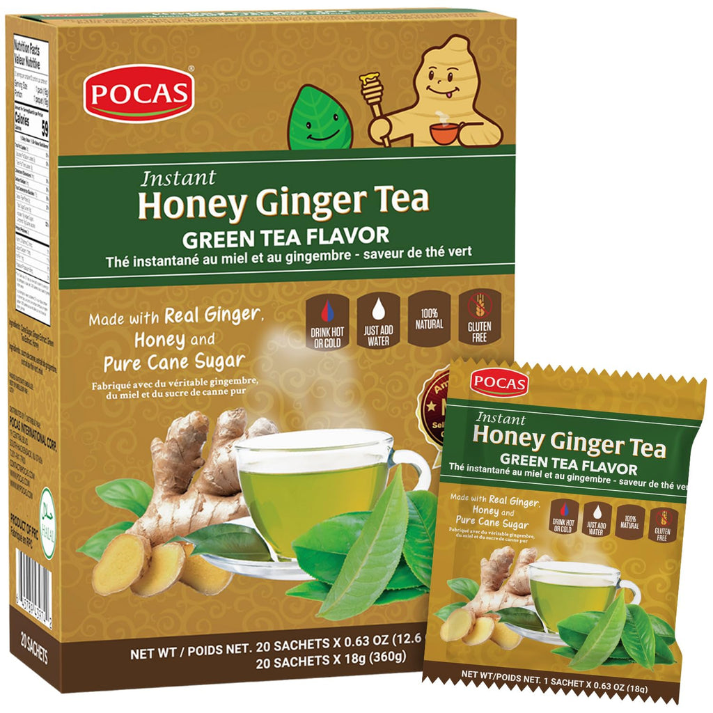 Pocas honey ginger instant tea packets