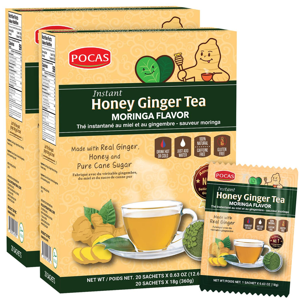 Pocas honey ginger tea packets