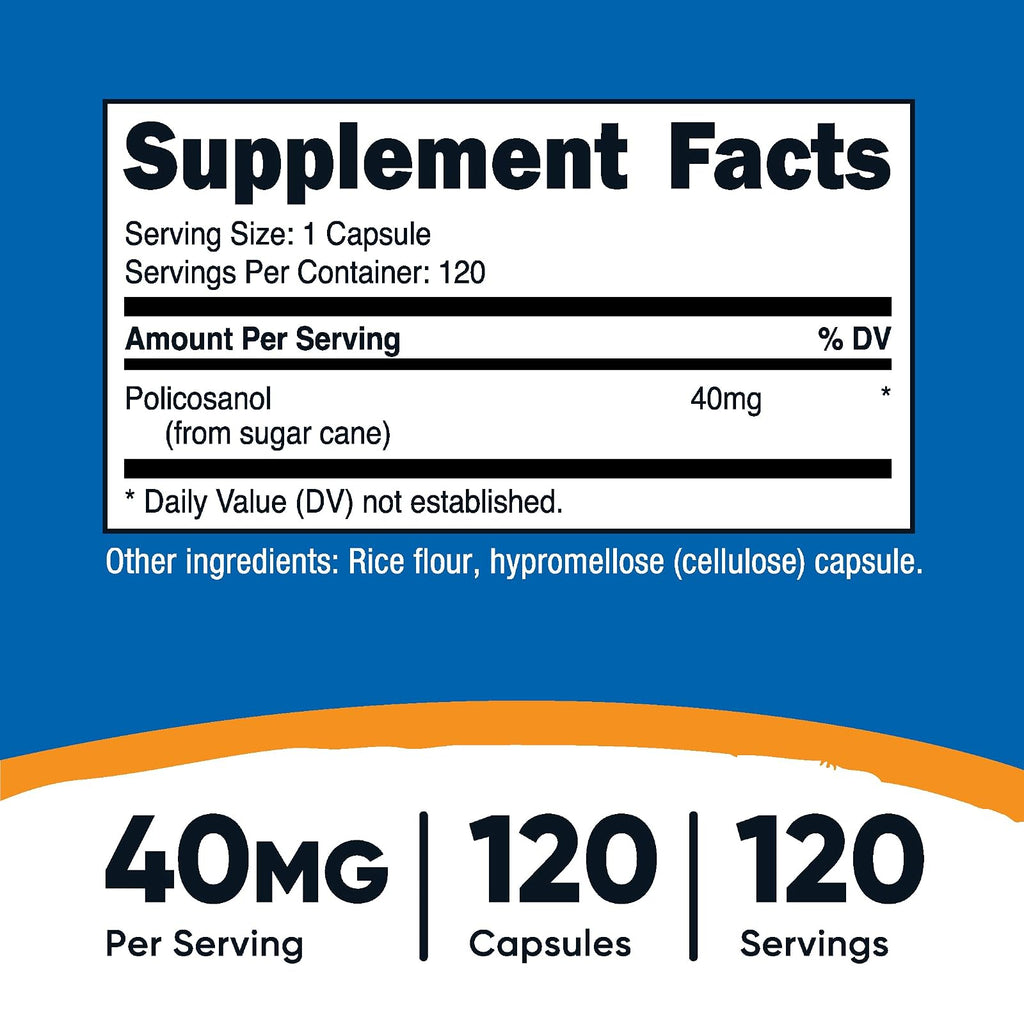 Policosanol capsules for heart support