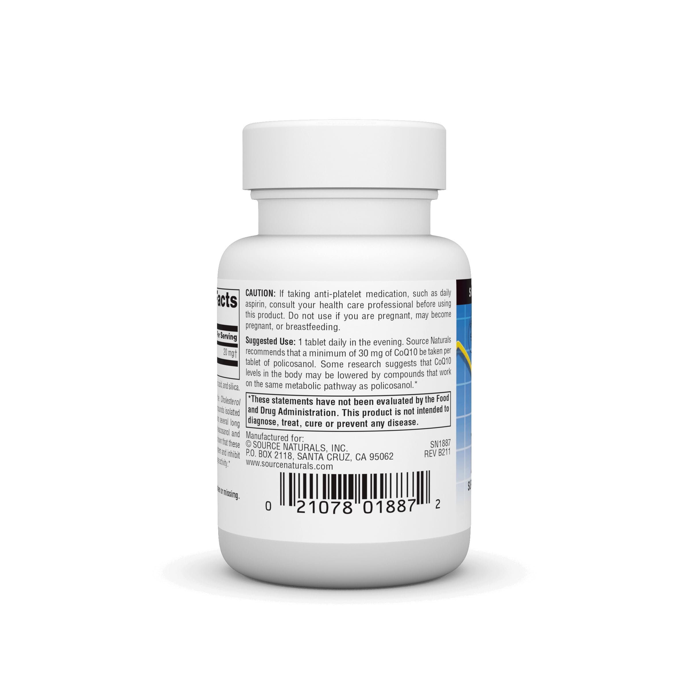 Policosanol tablets for cardiovascular wellness