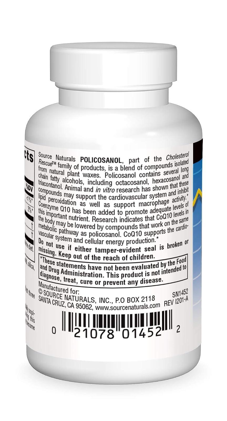 Policosanol with CoQ10 for heart health