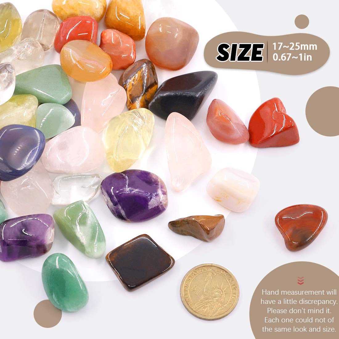 polished Brazilian stones for decoration