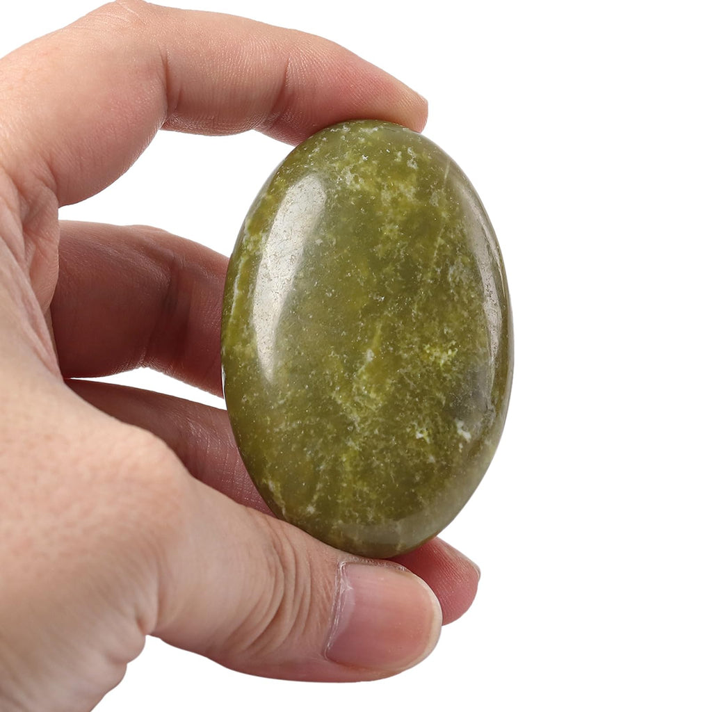 polished palm stone for stress relief