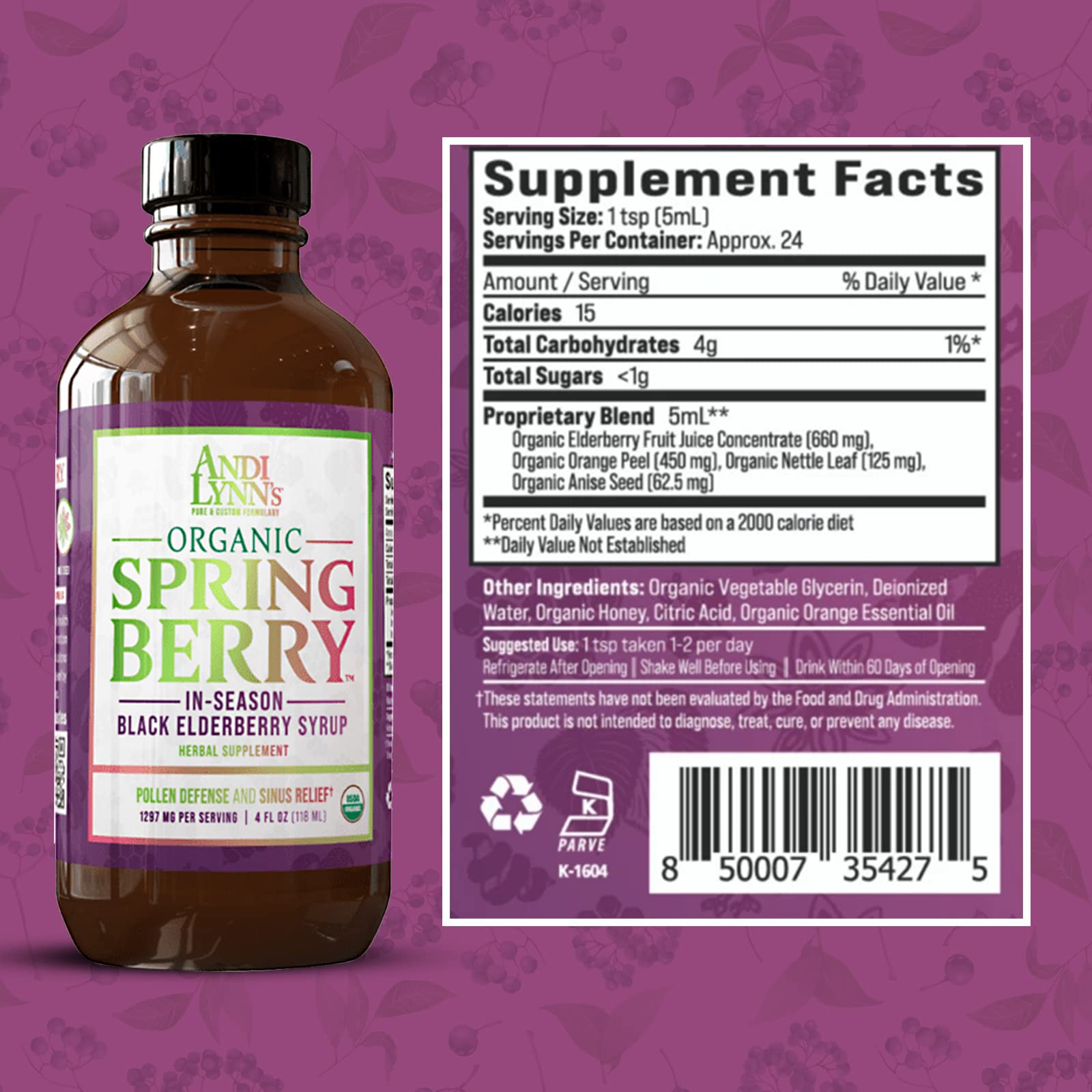 Pollen defense elderberry syrup benefits