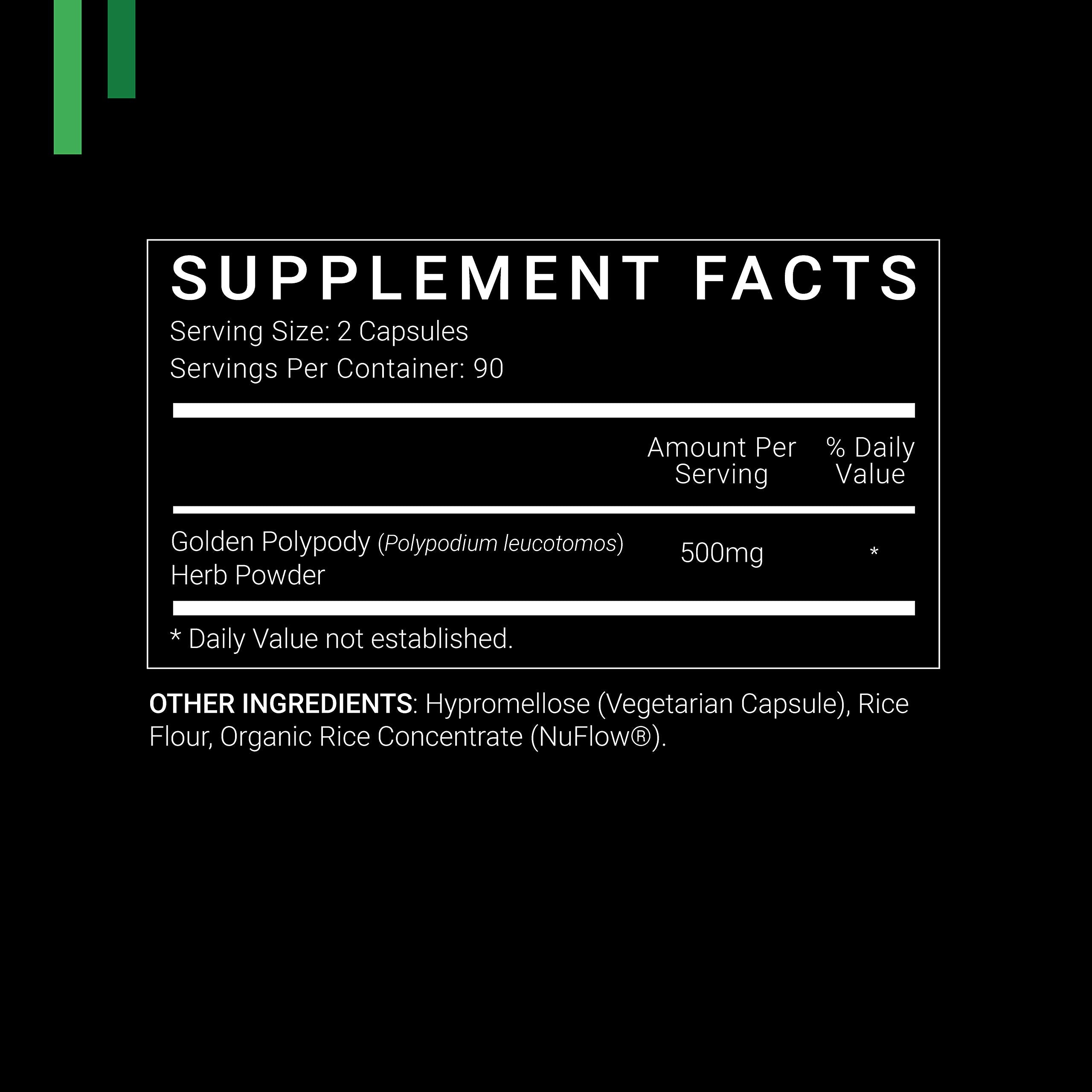 Polypodium Leucotomos 500mg benefits