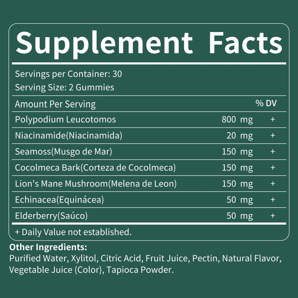 Polypodium Leucotomos gummies for vitality