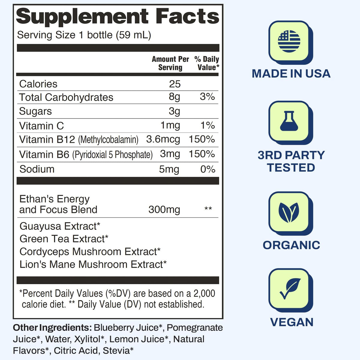 Pomegranate blueberry energy boost