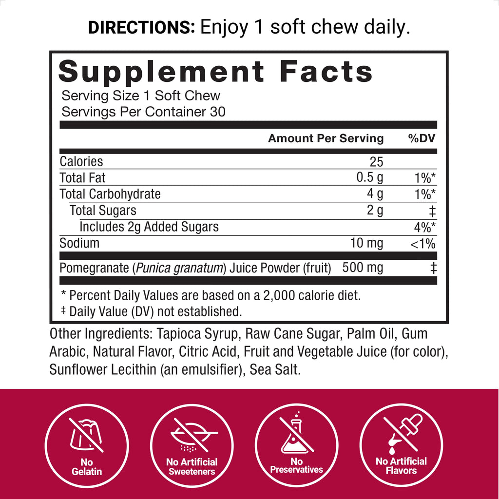 pomegranate chews for vitality