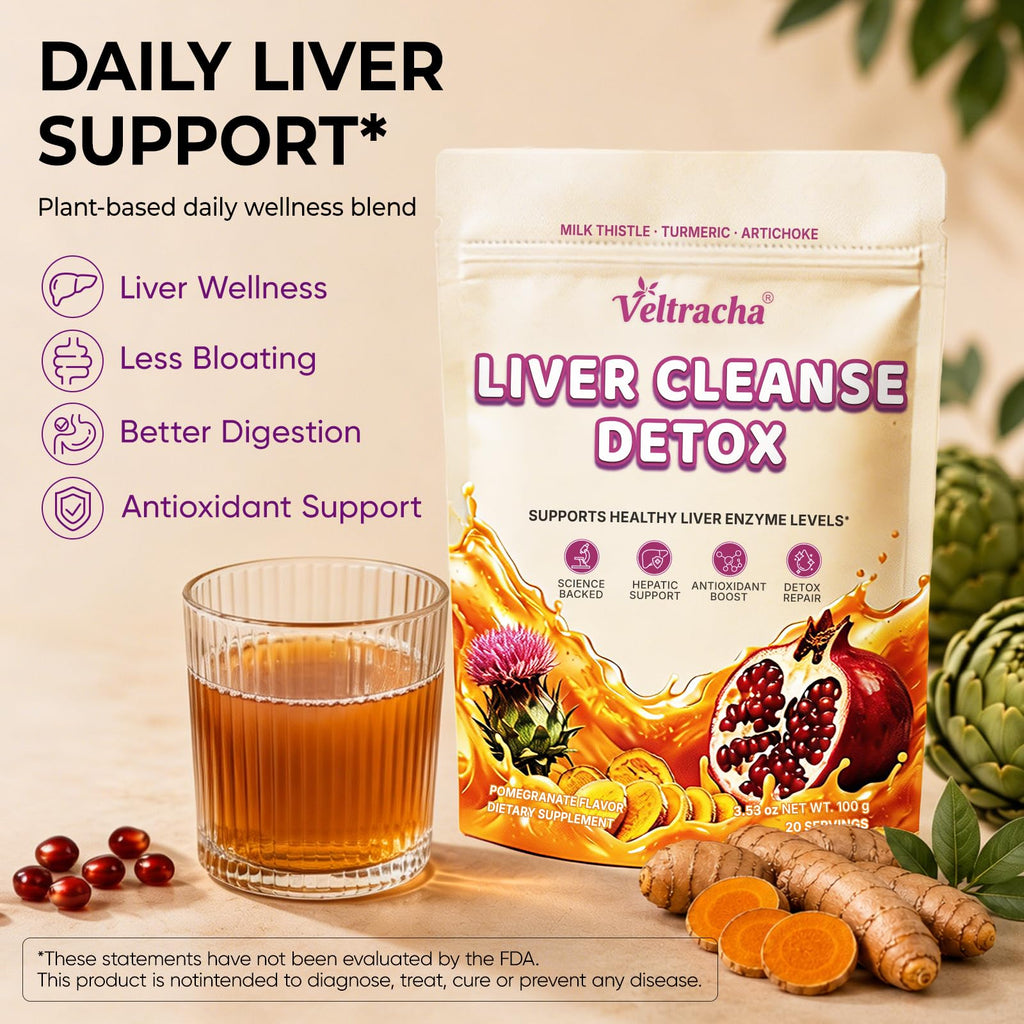Pomegranate flavored detox supplement