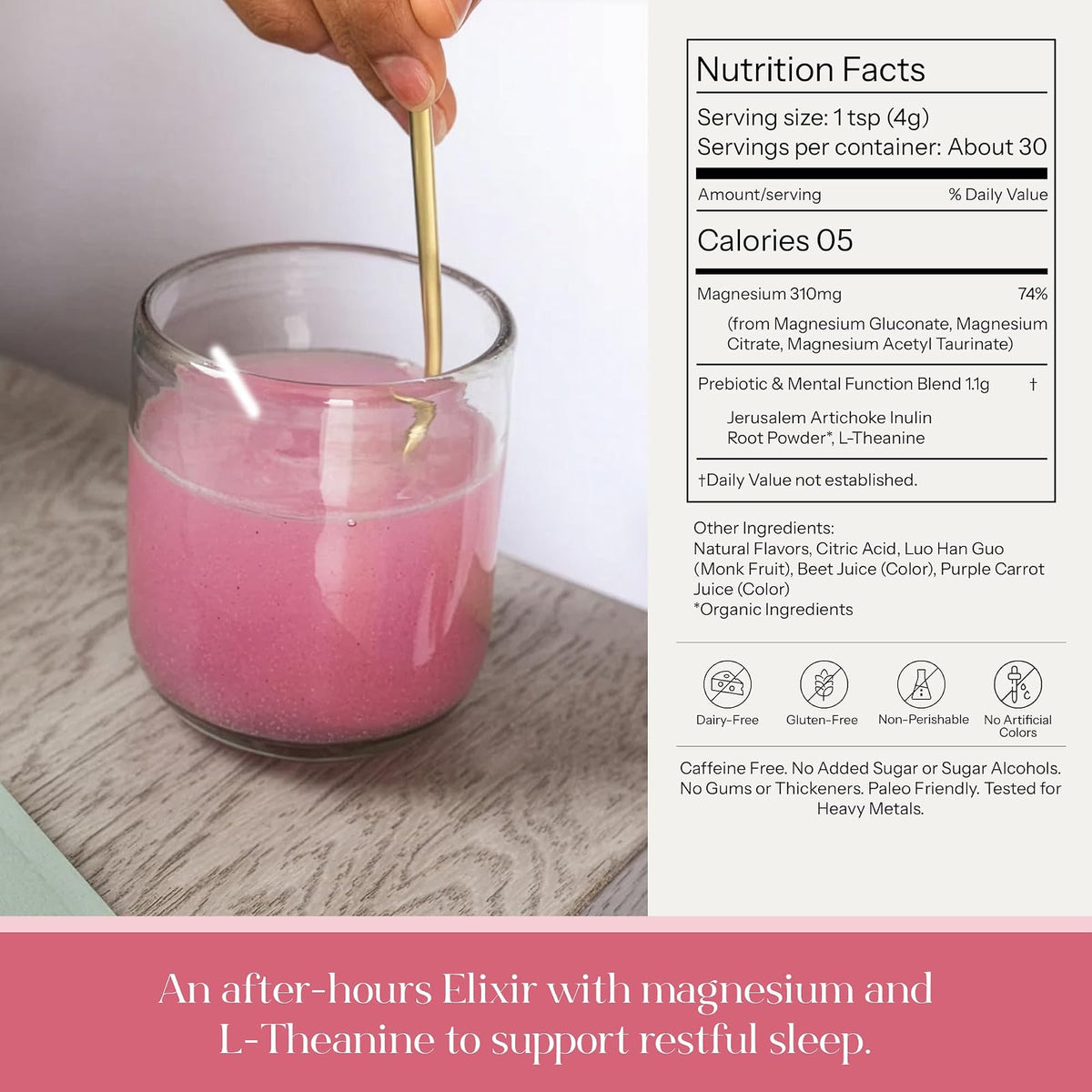 Pomegranate flavoured magnesium supplement