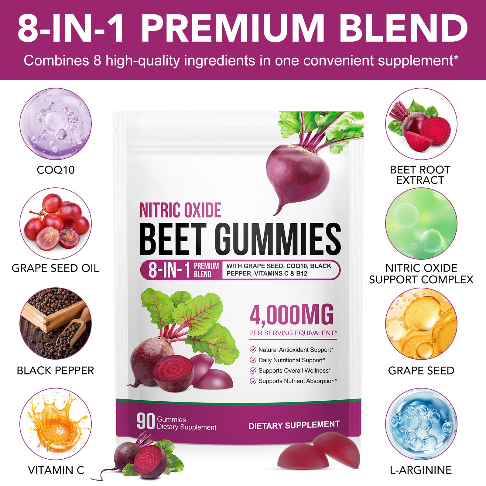 Pomegranate gummies for immune support