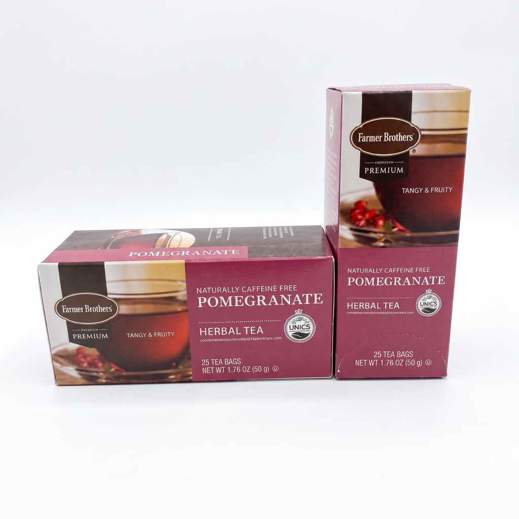 Pomegranate herbal tea bags for relaxation