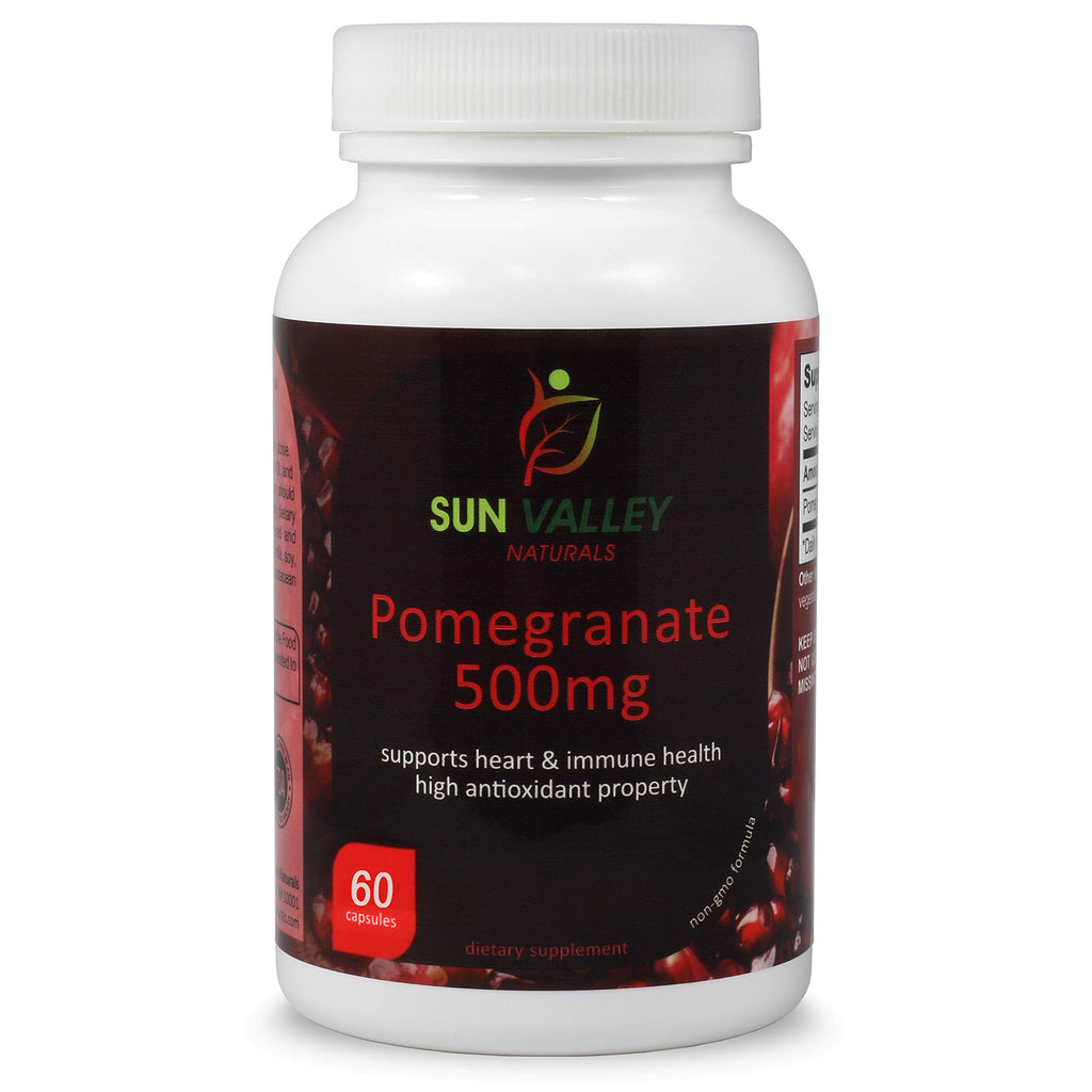 Pomegranate powder supplement capsules