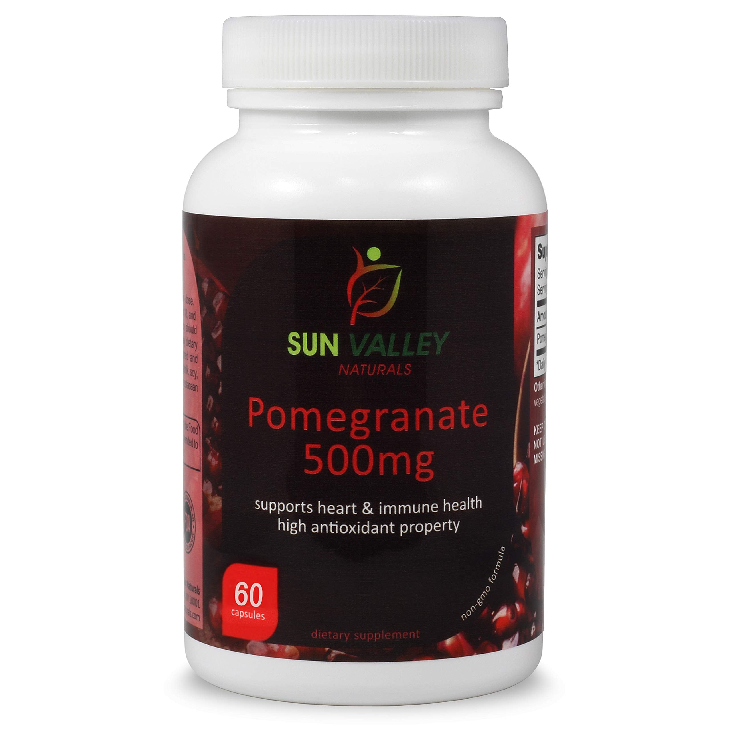 Pomegranate powder supplement capsules