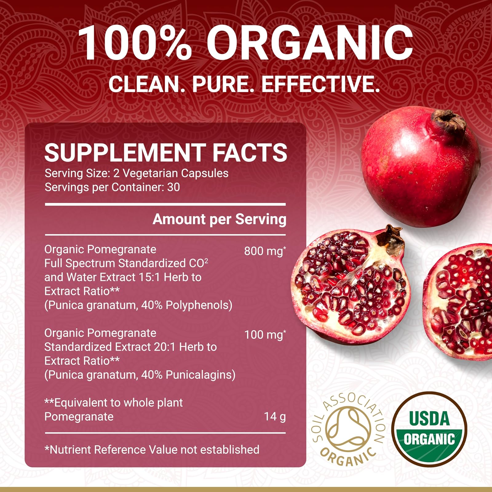 Pomegranate supplement for seniors health