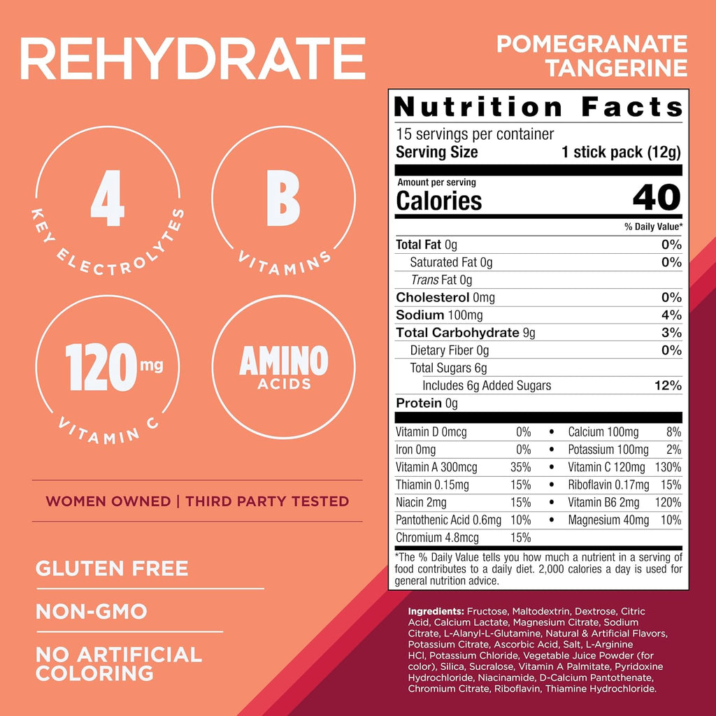 Pomegranate tangerine electrolyte beverage