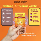 Popping caffeine candy for quick energy