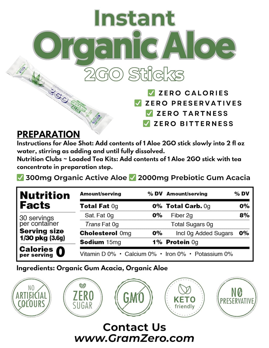 Portable Aloe Vera hydration sticks