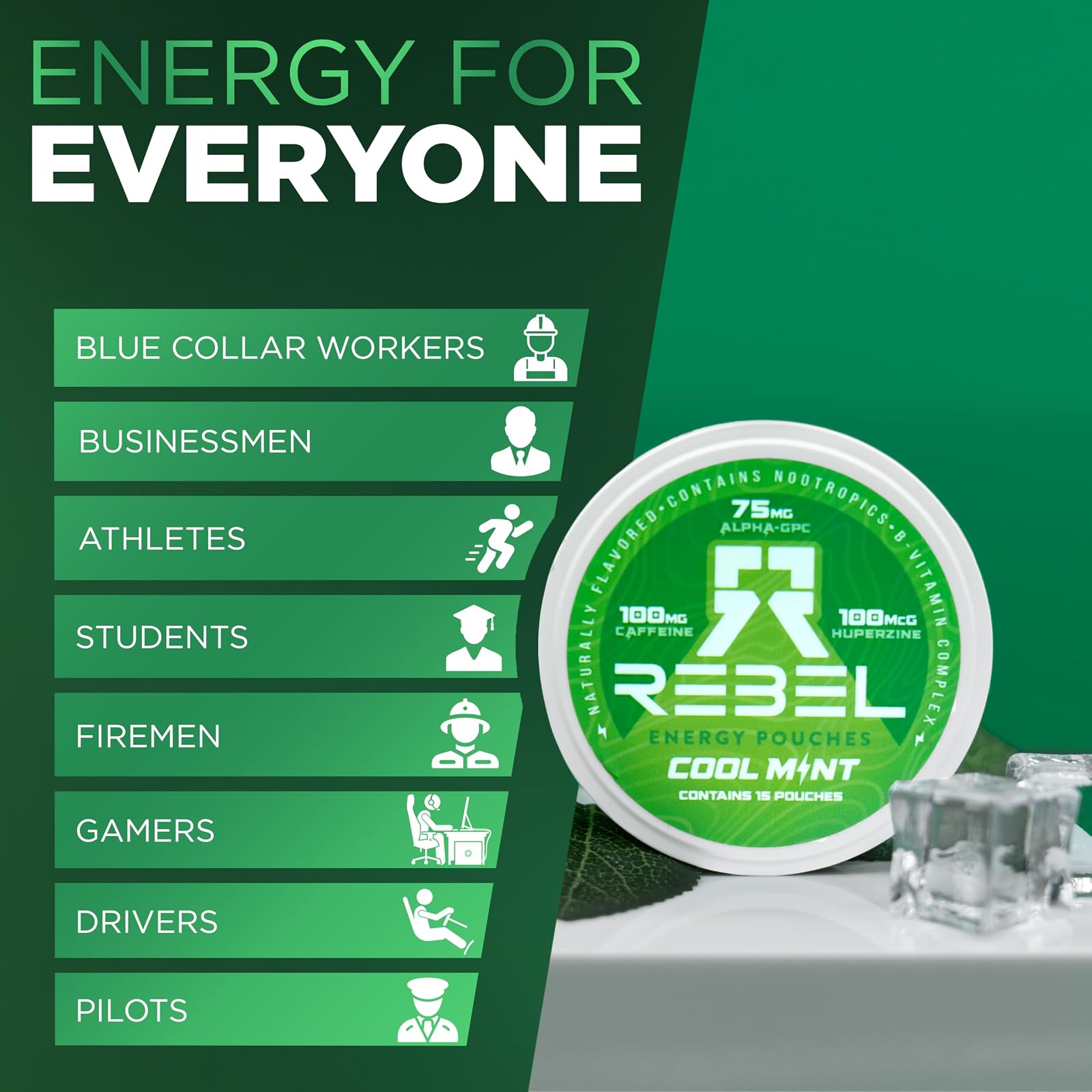 Portable caffeine pouches for athletes