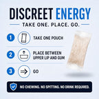 Portable caffeine pouches for athletes