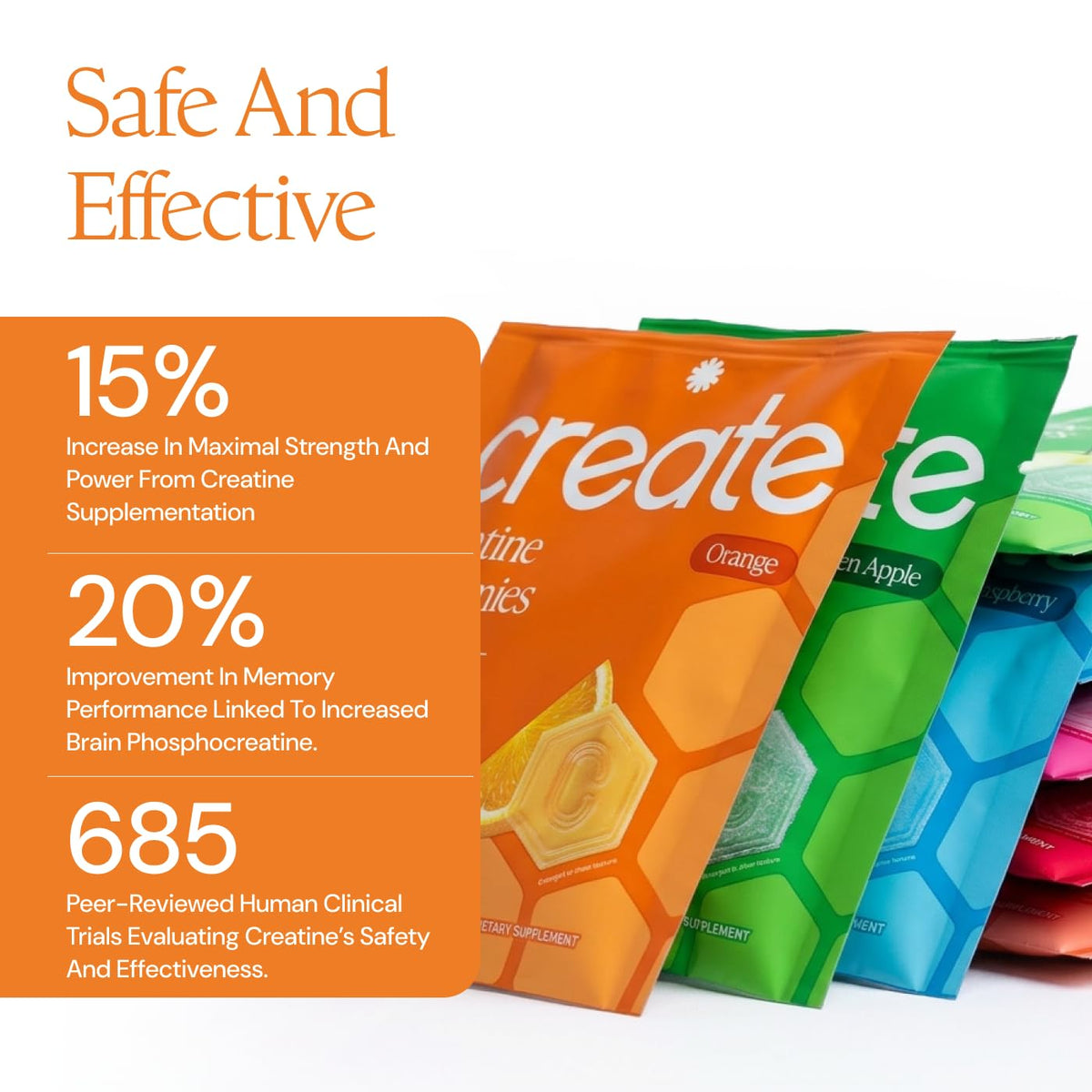 Portable creatine packs for on-the-go