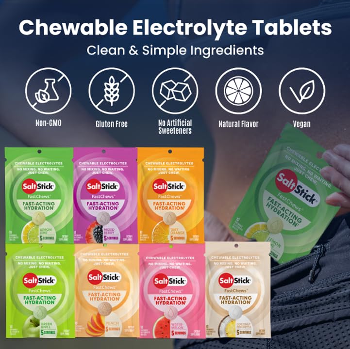Portable electrolyte chews for athletes