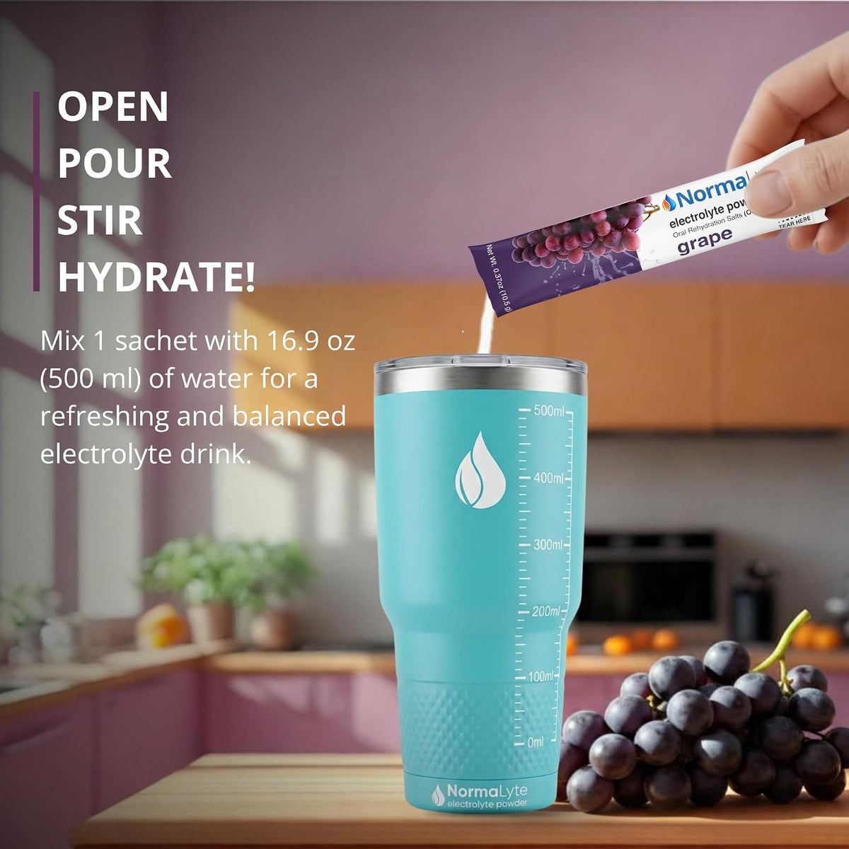 portable electrolyte powder for travel