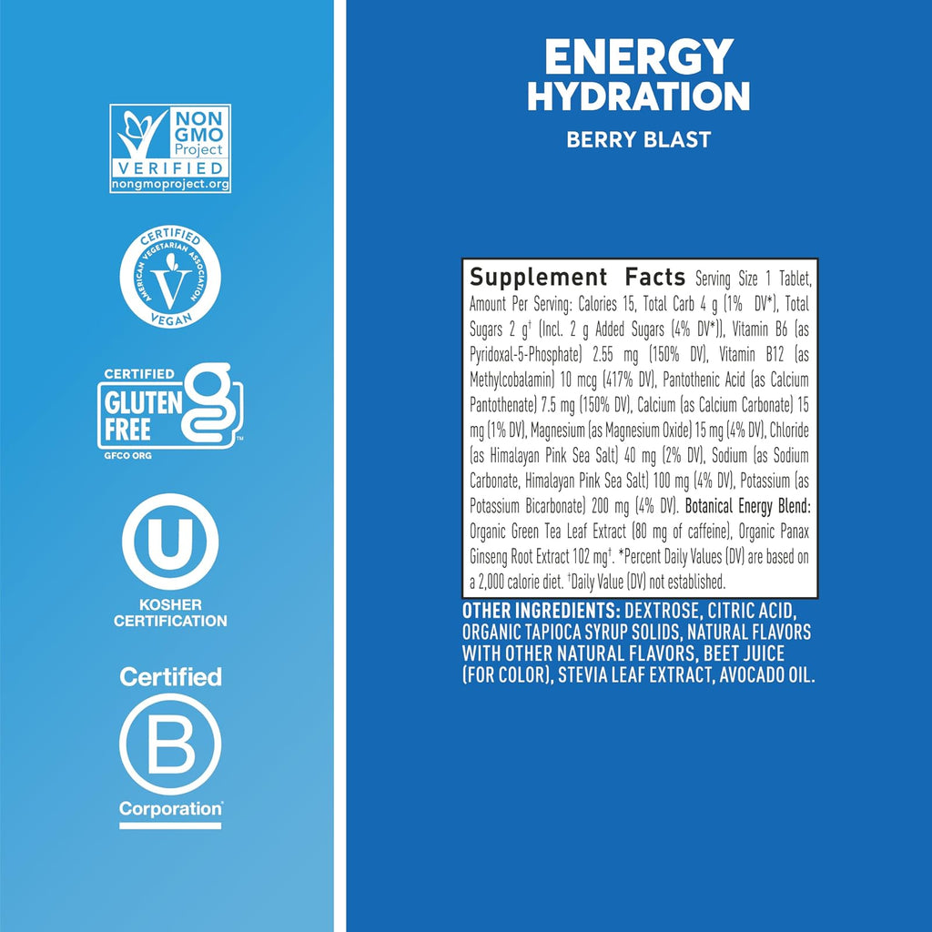 Portable electrolyte tablets for on-the-go