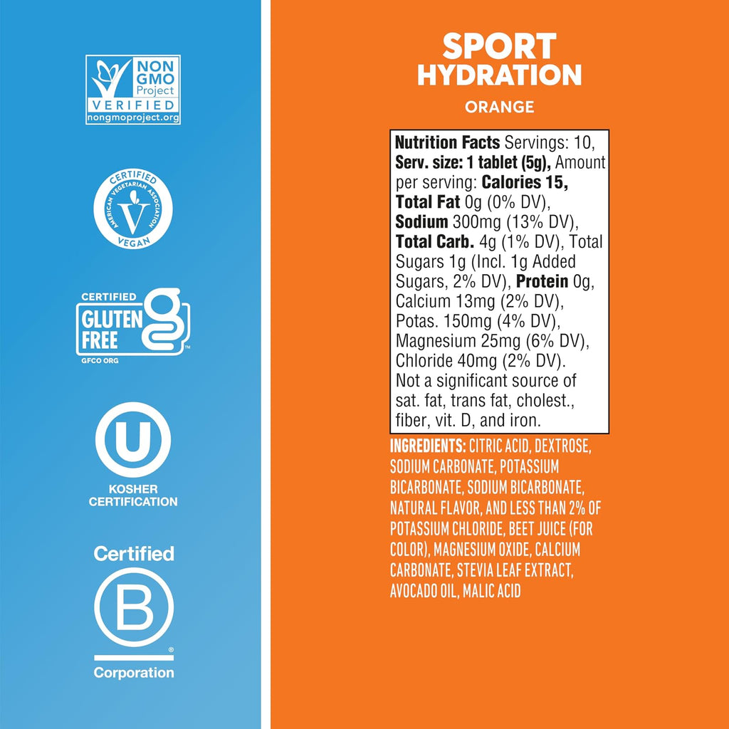 Portable electrolyte tablets for on-the-go