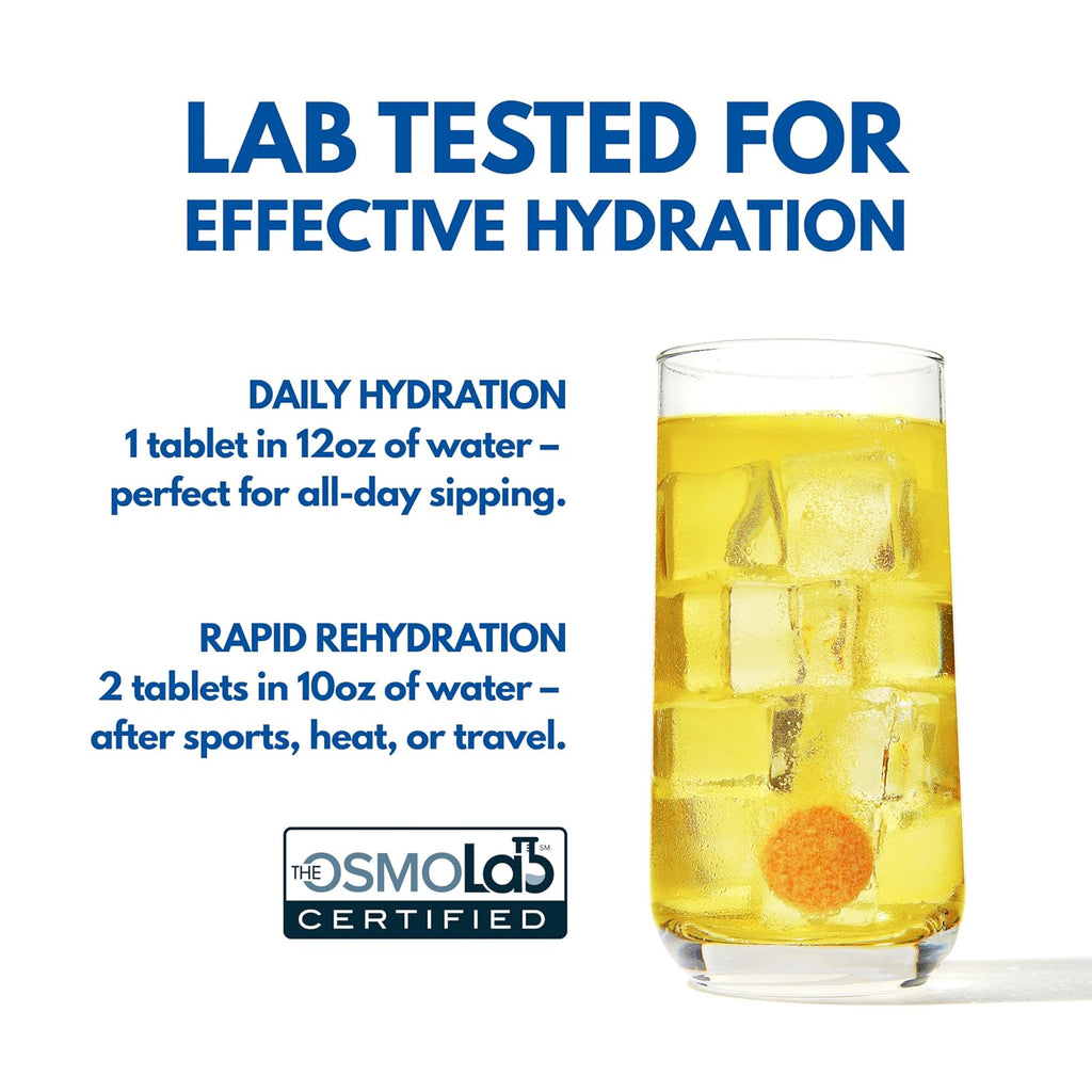 Portable electrolyte tablets for travel