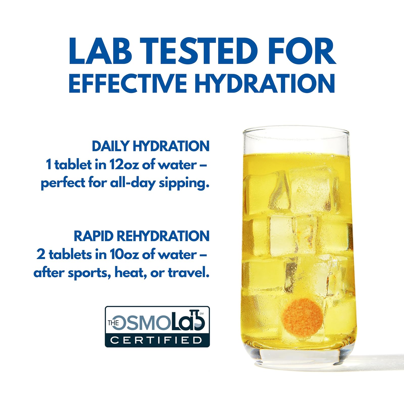 Portable electrolyte tablets for travel