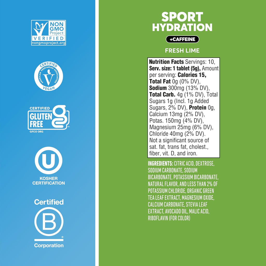 Portable electrolyte tablets for workouts
