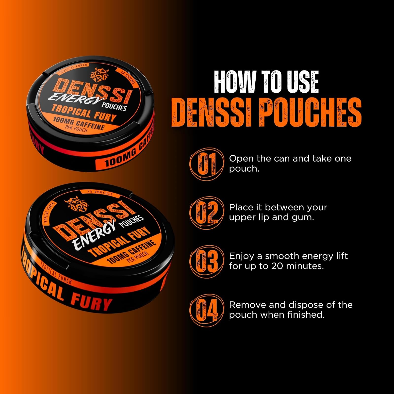 Portable energy pouches for endurance