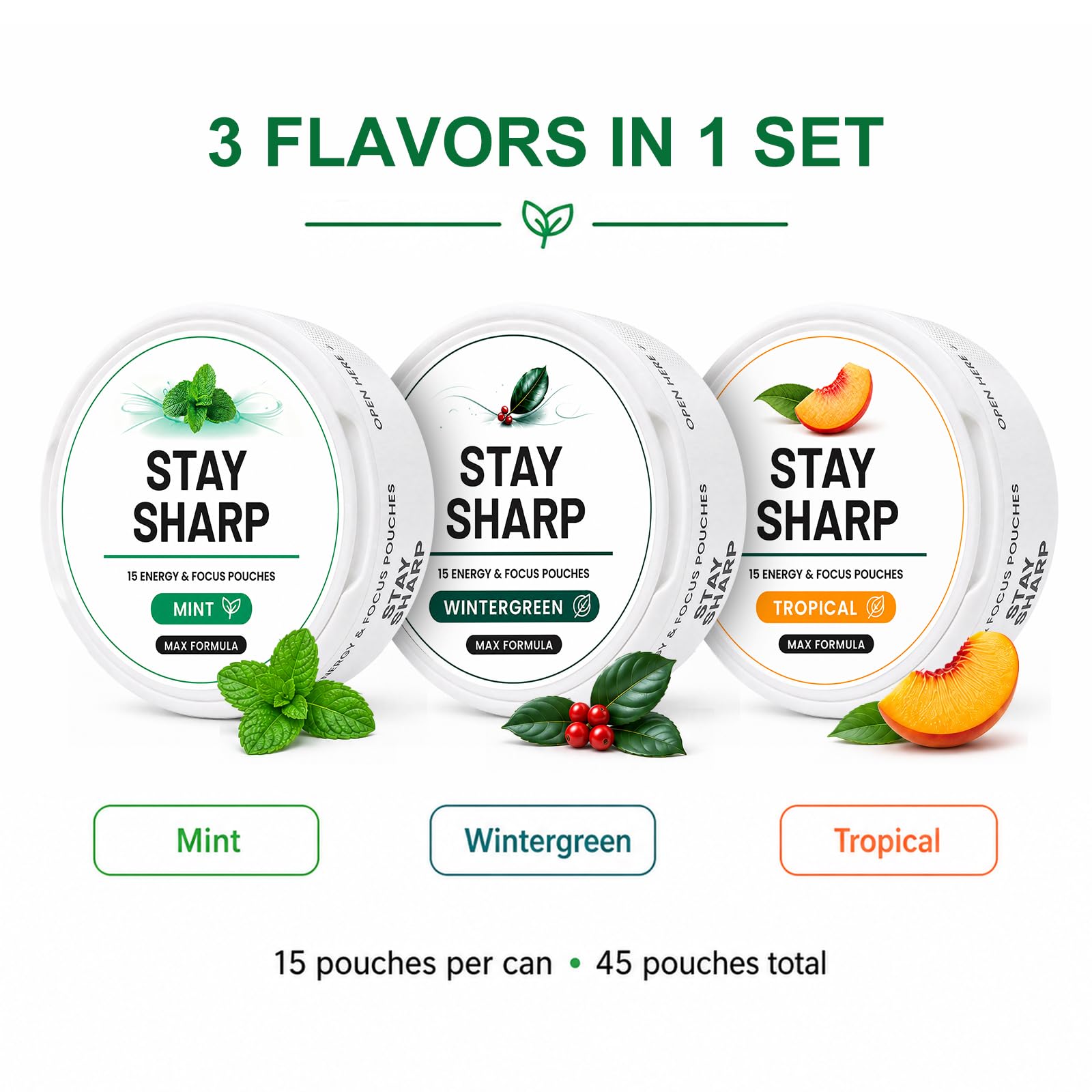 Portable energy pouches for on-the-go