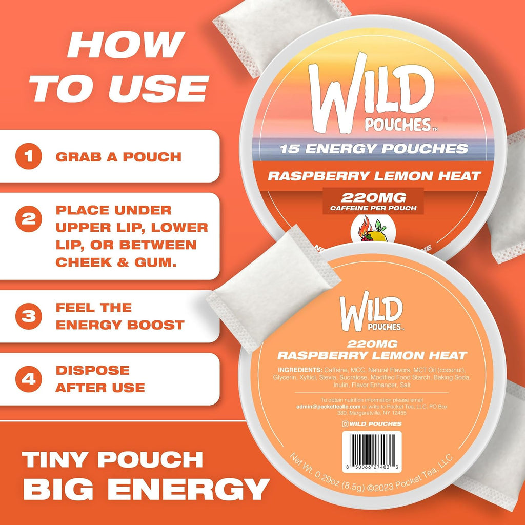 Portable energy pouches for workouts