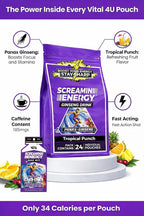Portable energy shots for workouts