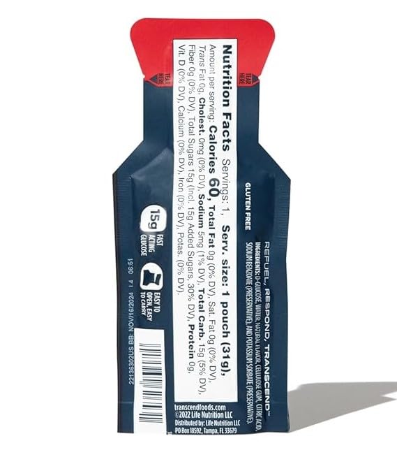 portable glucose gel for endurance
