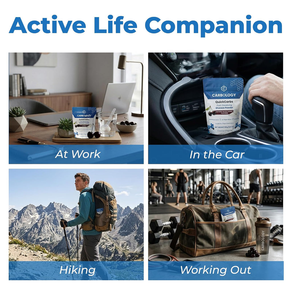 Portable glucose powder for workouts