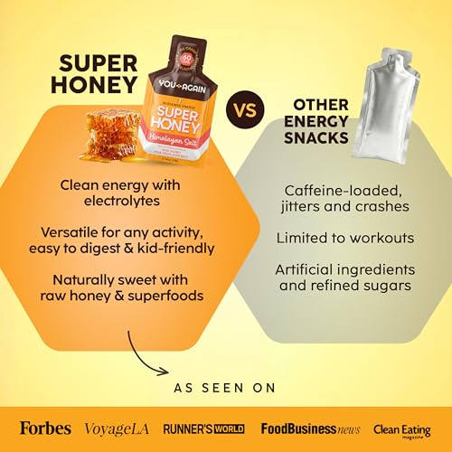 portable honey energy gel sachets