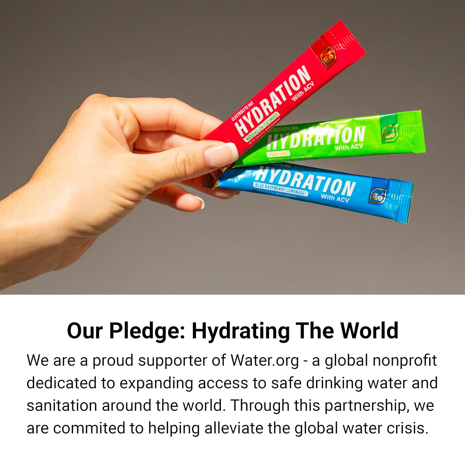 Portable hydration solution with electrolyte powder