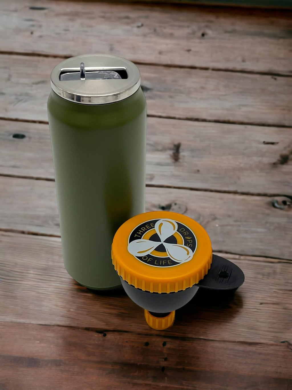 Portable protein funnel for workouts
