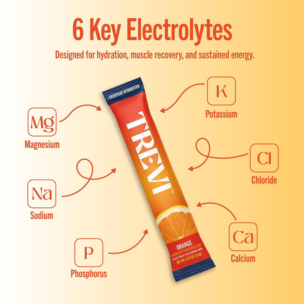portable TREVI electrolyte packets for travel