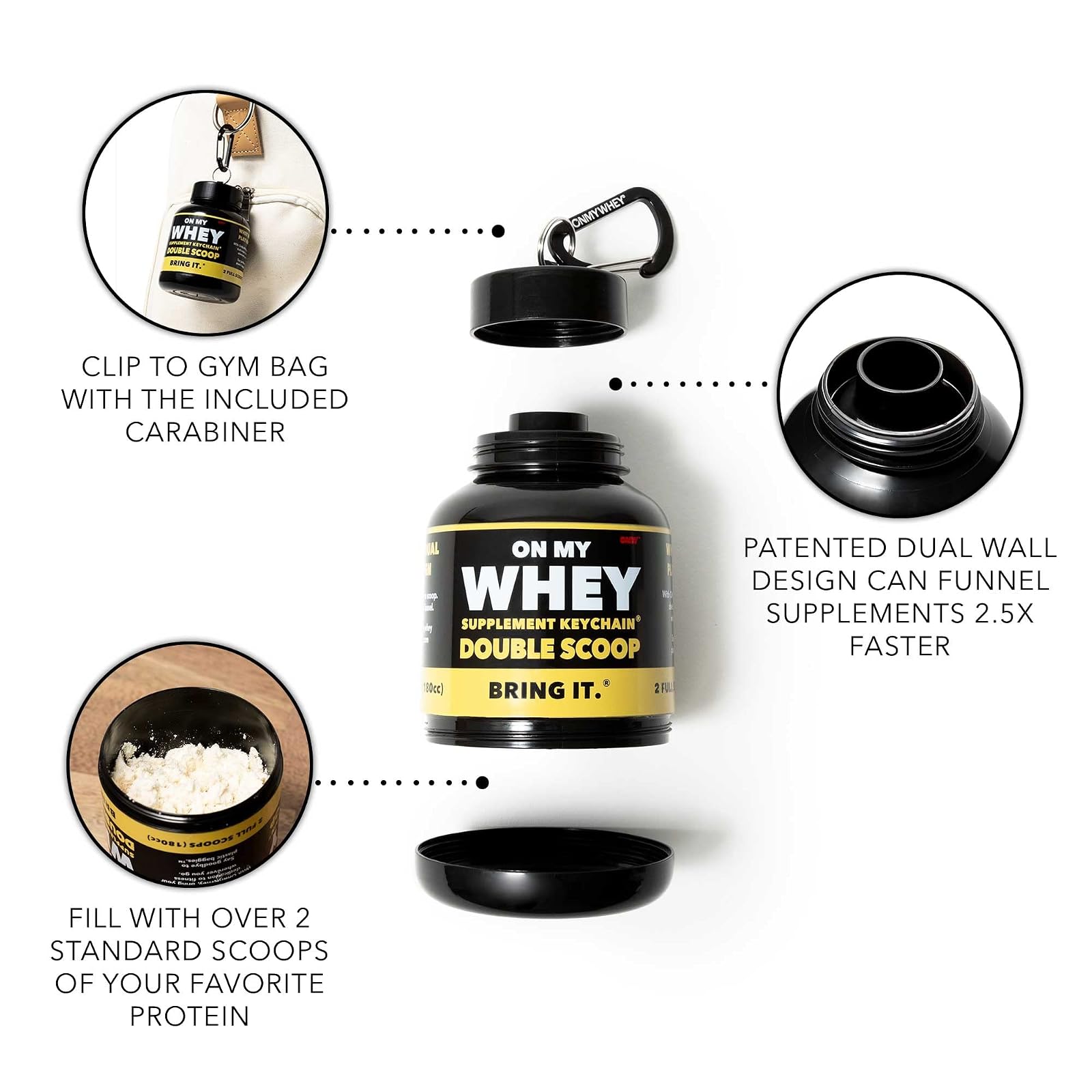 portable whey protein bottle for workouts