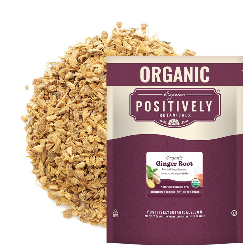 Positively Botanicals ginger root tea blend