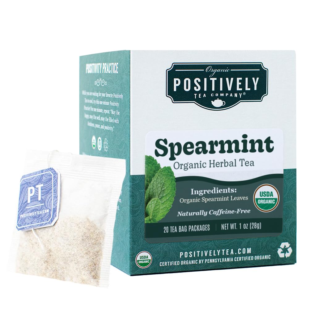 Positively Tea organic spearmint herbal tea