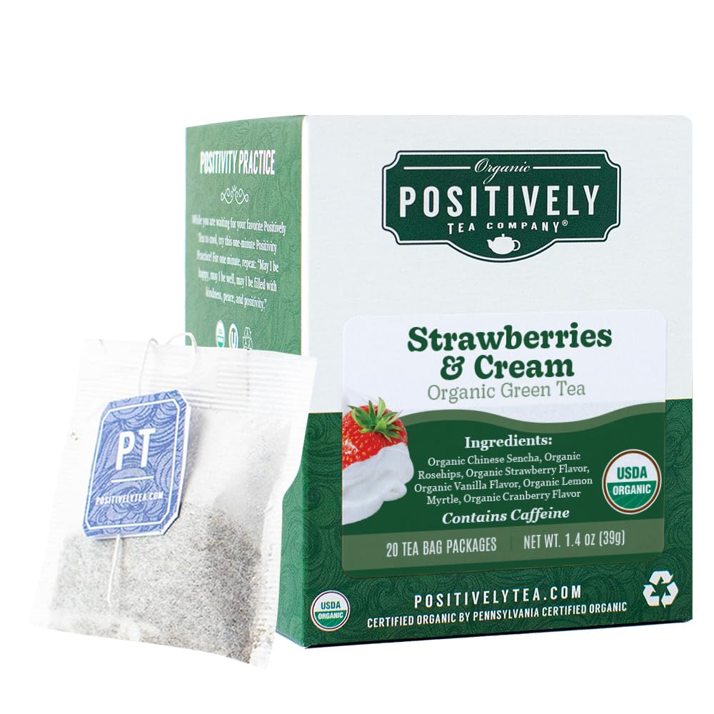 Positively Tea strawberries and cream flavour