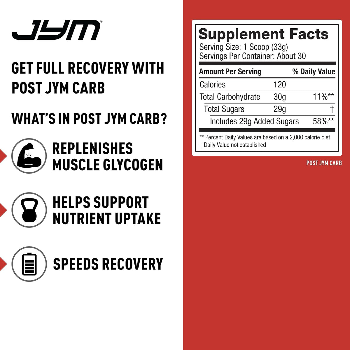 Post JYM protein powder for muscle recovery