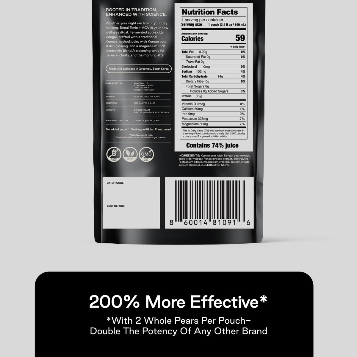 Post play tonic for active recovery