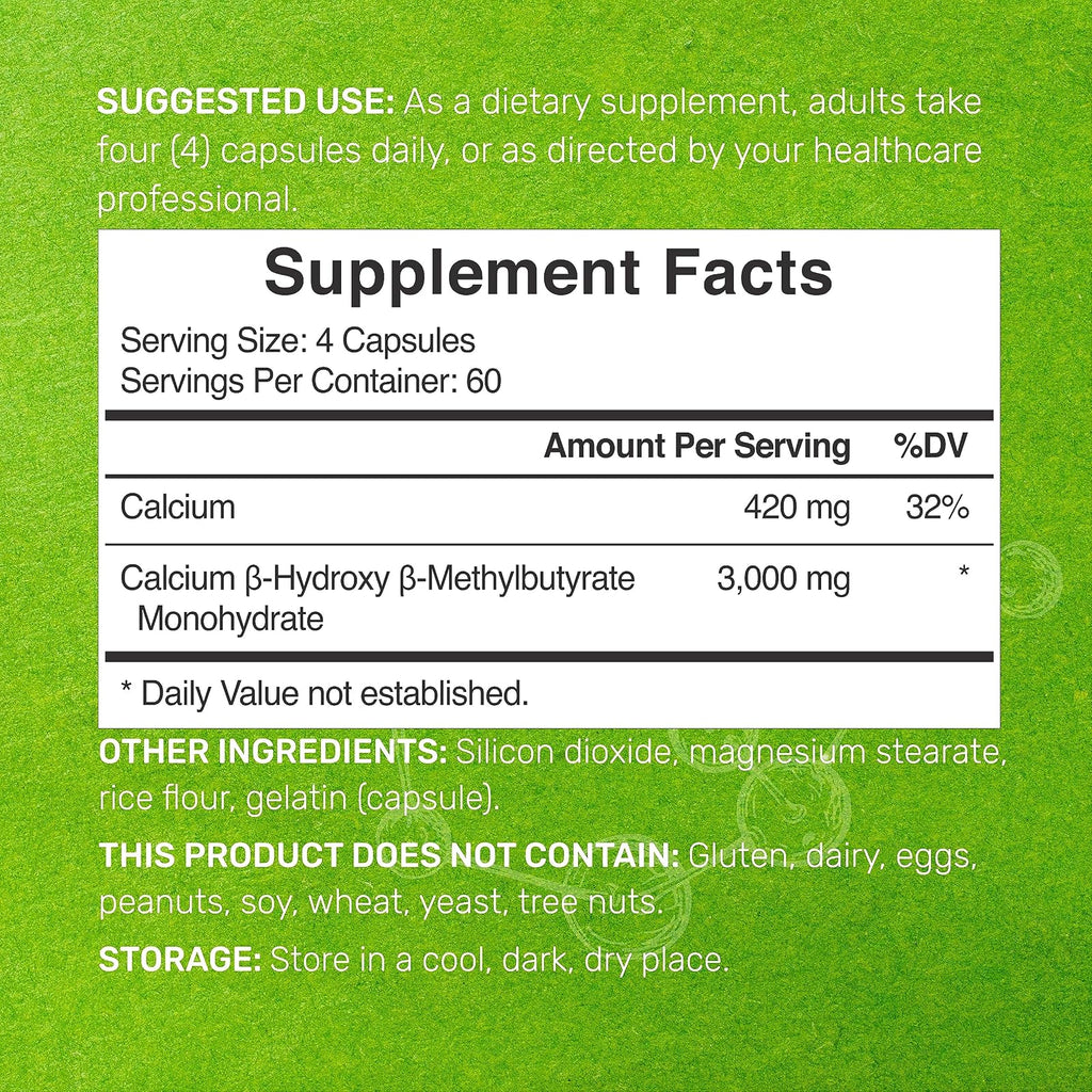Post-workout supplement with 3000 mg HMB