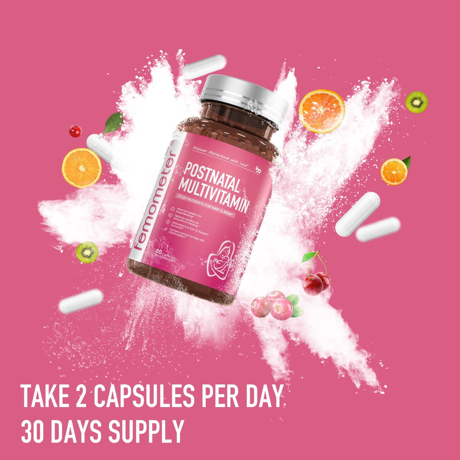 postnatal vitamin capsules with essential nutrients
